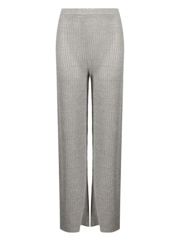 Solid & Striped High-waisted Pointelle-knit Pants