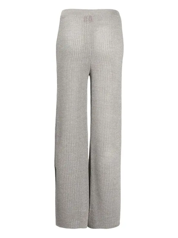 Solid & Striped High-waisted Pointelle-knit Pants