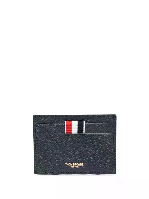 Thom Browne 4-bar Stripe Leather Cardholder - Blue