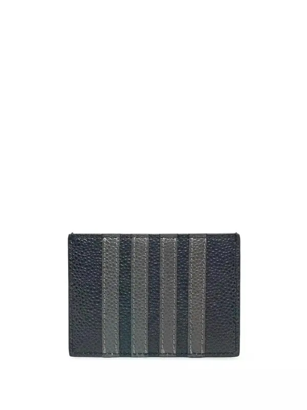Thom Browne 4-bar Stripe Leather Cardholder - Blue