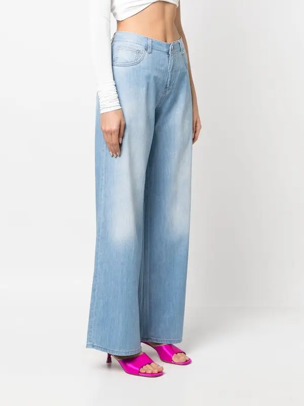 BLUGIRL Denim Wide-leg Trousers