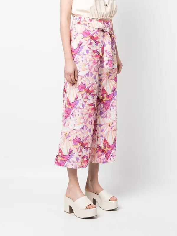 Liu Jo Floral-print Cropped Trousers