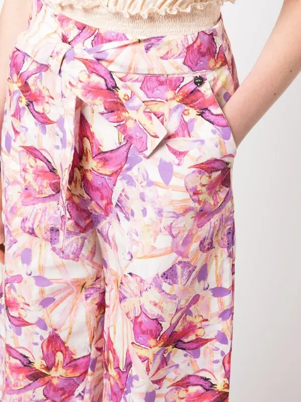 Liu Jo Floral-print Cropped Trousers