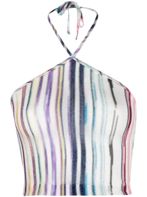 Missoni Stripe Knit Halterneck Top