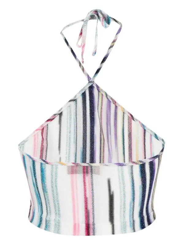 Missoni Stripe Knit Halterneck Top