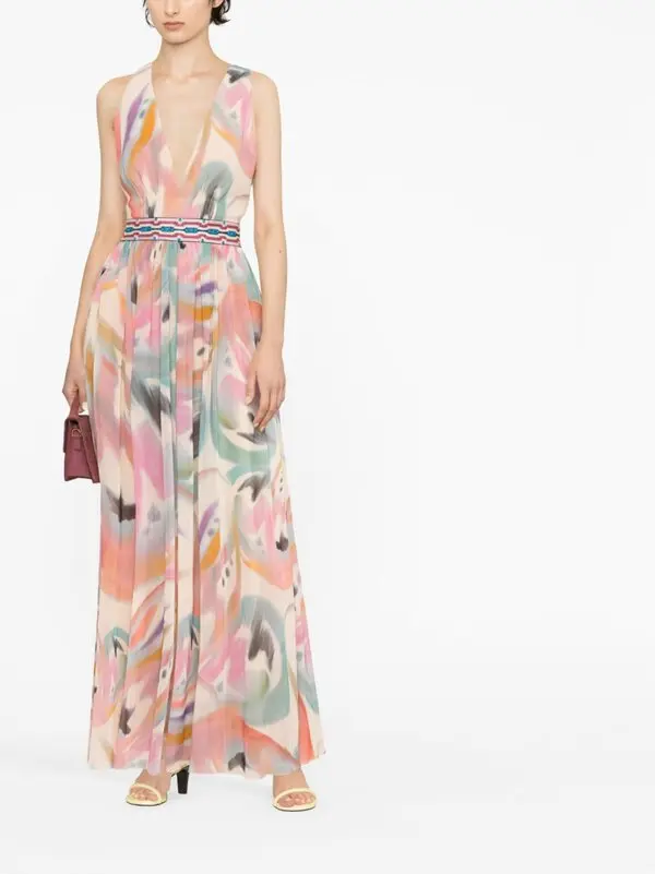 Etro Abstract-print Silk Maxi Dress
