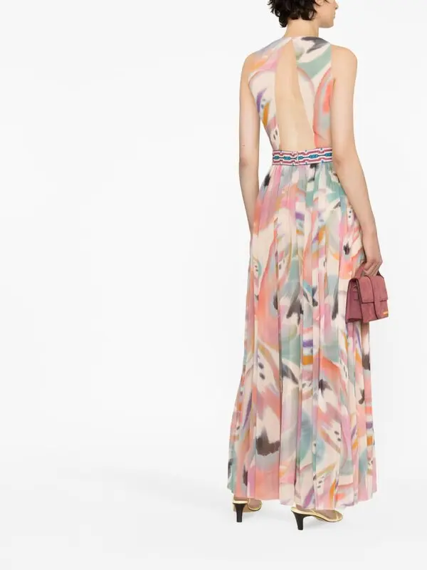 Etro Abstract-print Silk Maxi Dress