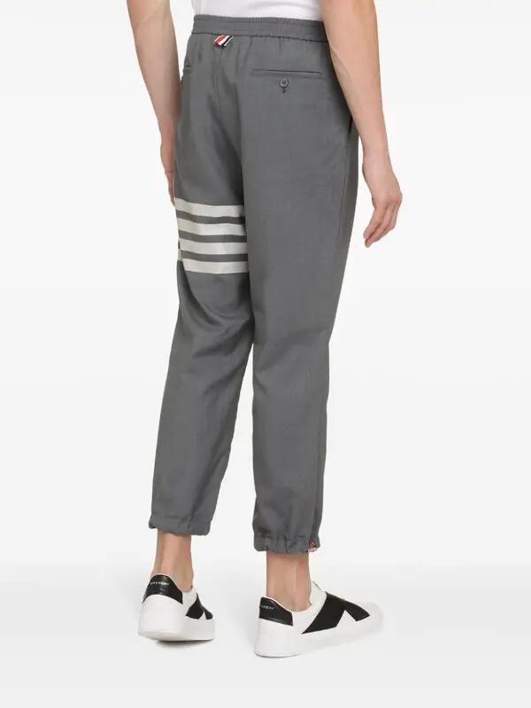 Thom Browne 4-bar Elasticated Ankles Trousers - Grey