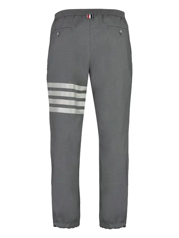 Thom Browne 4-bar Elasticated Ankles Trousers - Grey