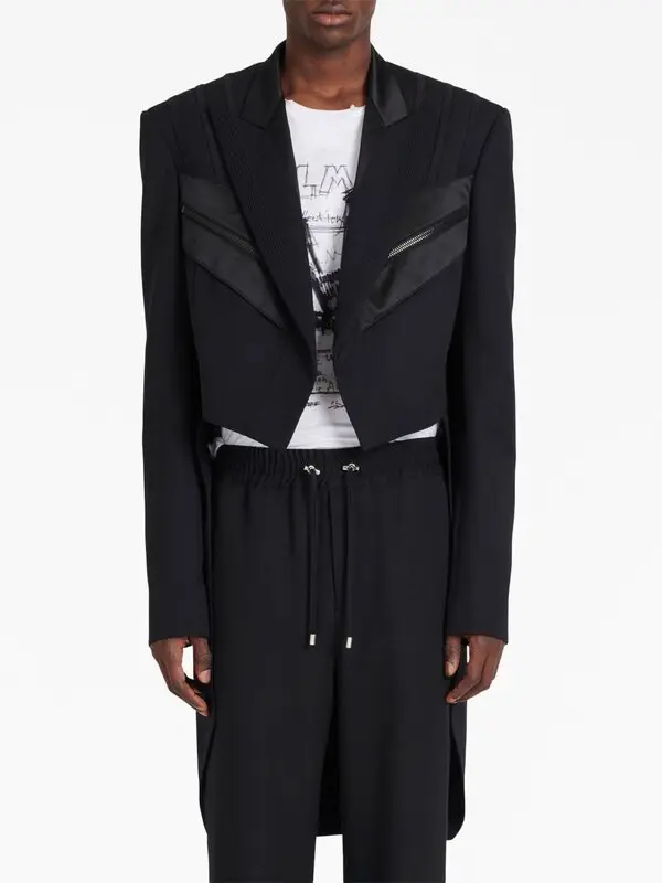 Balmain Single-breasted Wool Tailcoat
