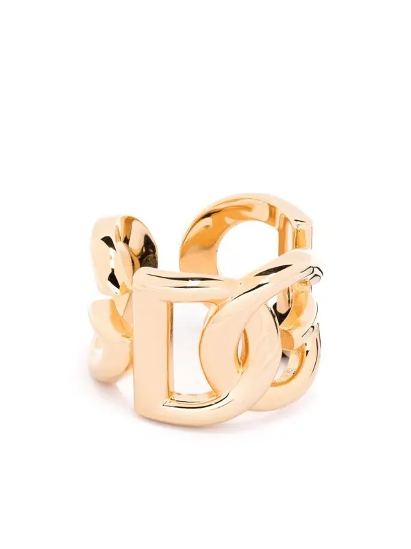 Dolce & Gabbana Dg Logo Open Ring - Gold