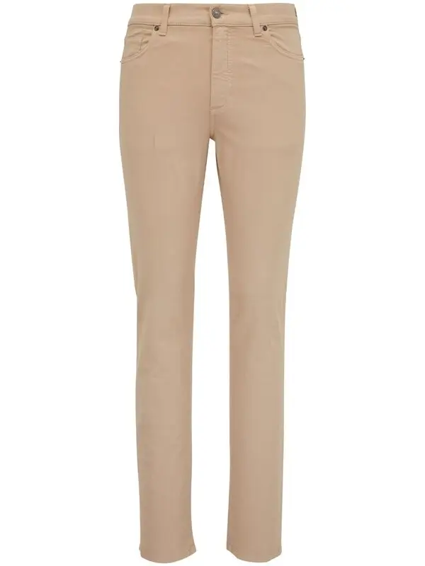 Zegna Slim-cut Trousers - Neutrals