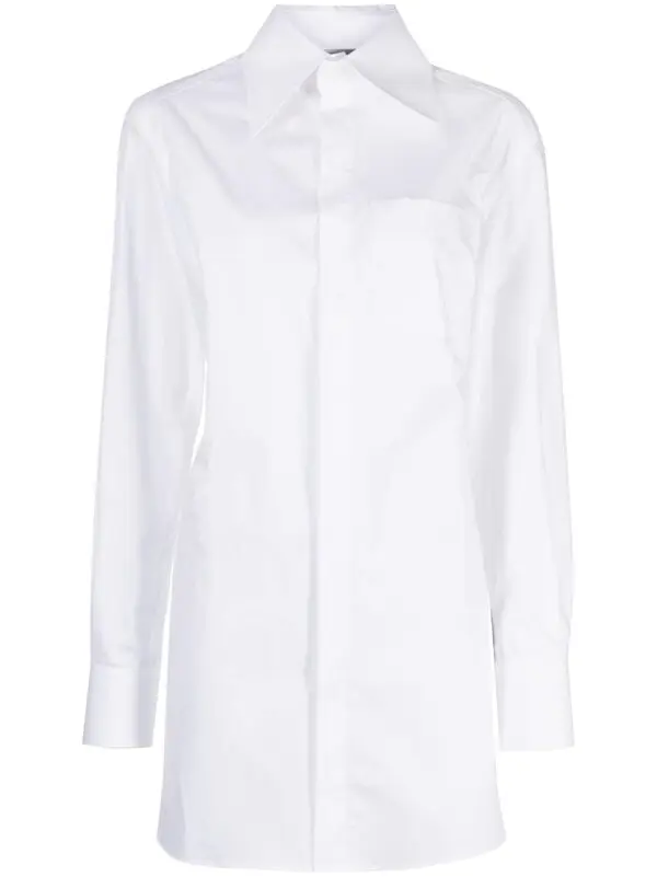 WOERA Lace-up Poplin Shirt