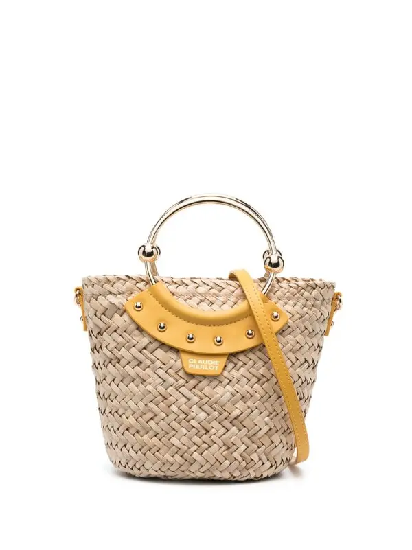 Claudie Pierlot Mini Abeille Tote Bag In Neutrals 40% Off