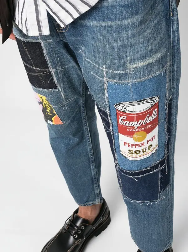 Junya Watanabe Patchwork-detail Denim Jeans