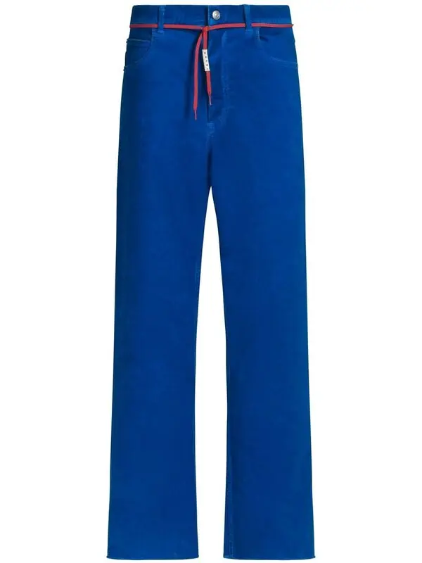 Marni Straight-leg Twill Trousers - Blue