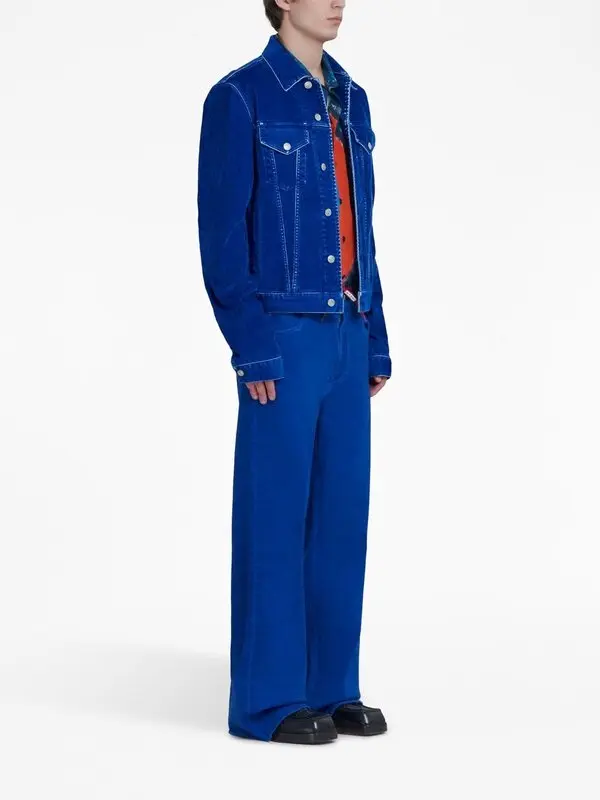 Marni Straight-leg Twill Trousers - Blue