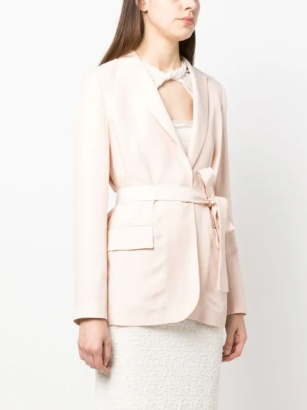 TWINSET Single-breasted Tie-waist Blazer - Pink