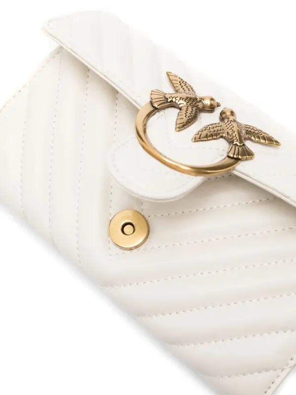 Pinko Love One Quilted Wallet Bag With Chain Strap
