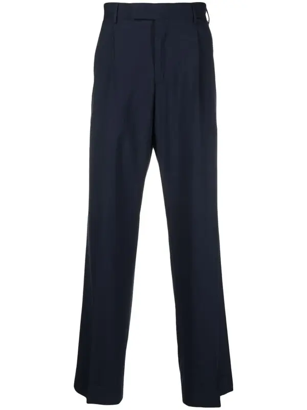 PT TORINO Straight-leg Tailored Trousers - Blue