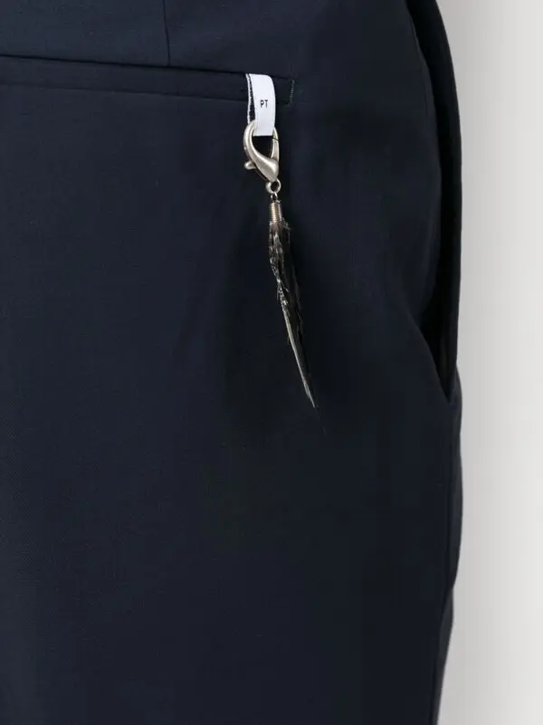 PT TORINO Straight-leg Tailored Trousers - Blue