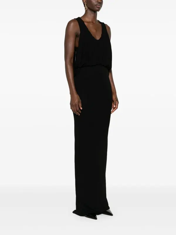 Saint Laurent Draped Maxi Dress