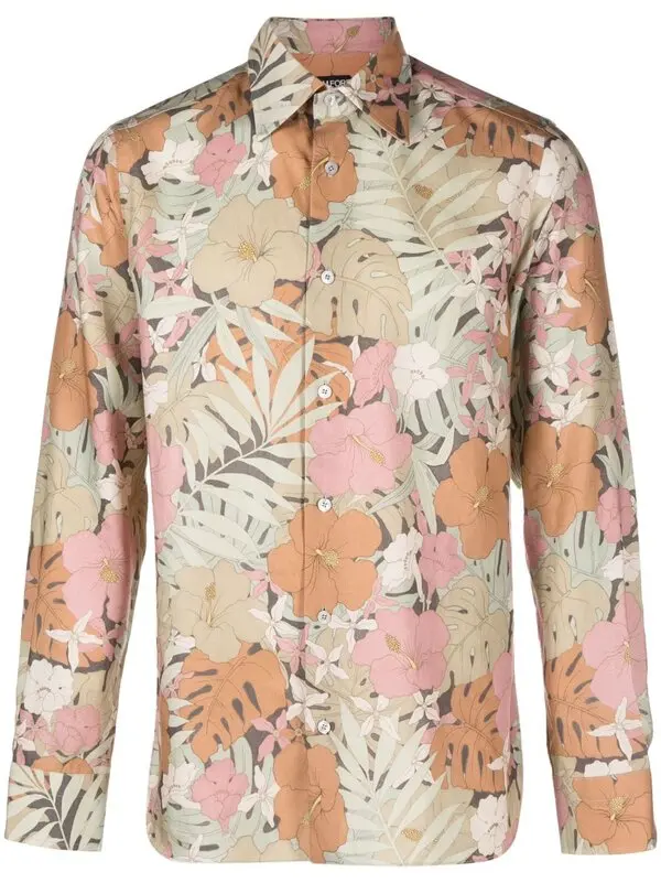 TOM FORD Floral-print Lyocell Shirt