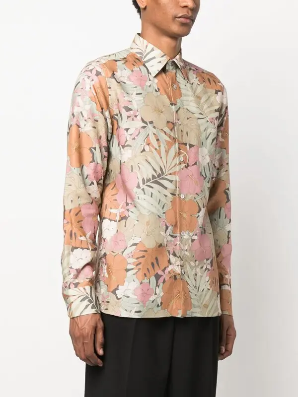TOM FORD Floral-print Lyocell Shirt