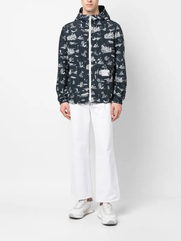 Woolrich Graphic Print Ripstop Windbreaker