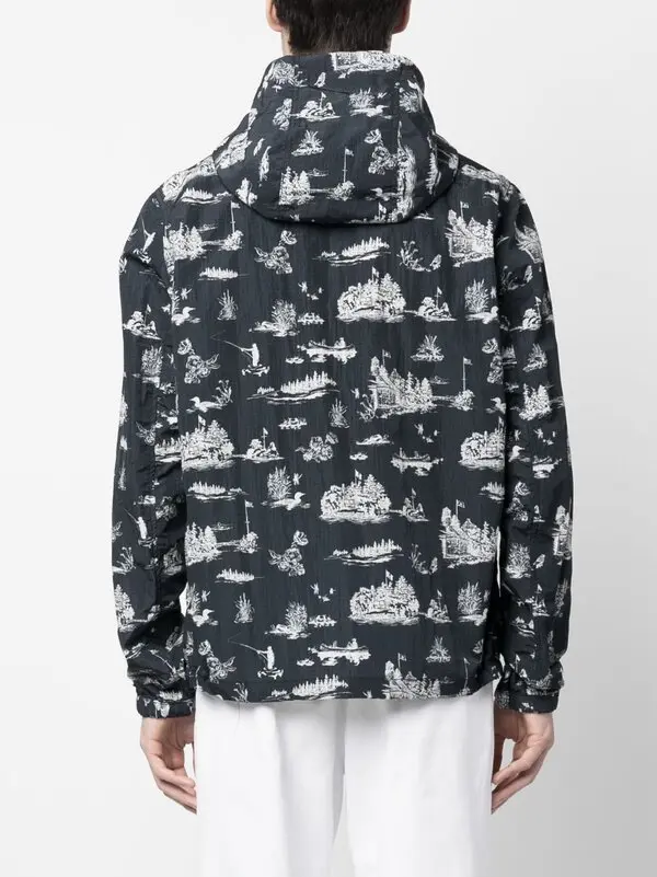 Woolrich Graphic Print Ripstop Windbreaker