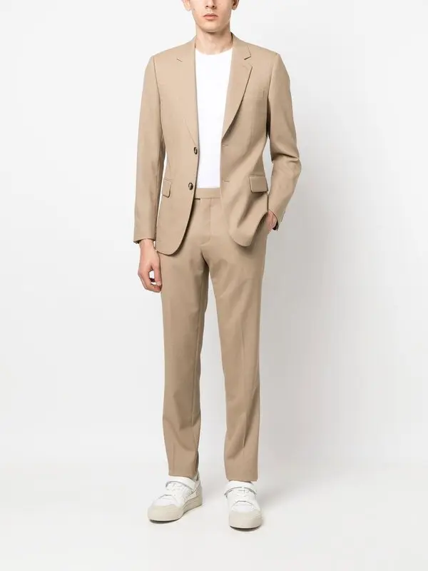 Sandro Wool Suit Jacket - Neutrals