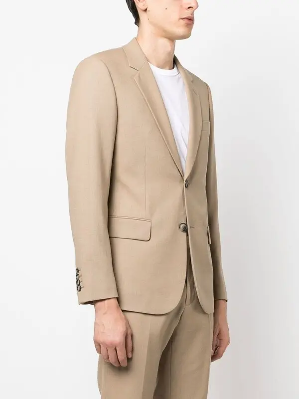 Sandro Wool Suit Jacket - Neutrals