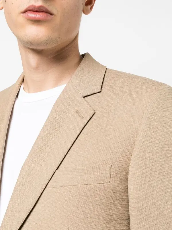 Sandro Wool Suit Jacket - Neutrals