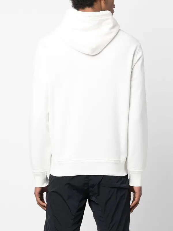 C.P. COMPANY Logo Embroidered Cotton Hoodie