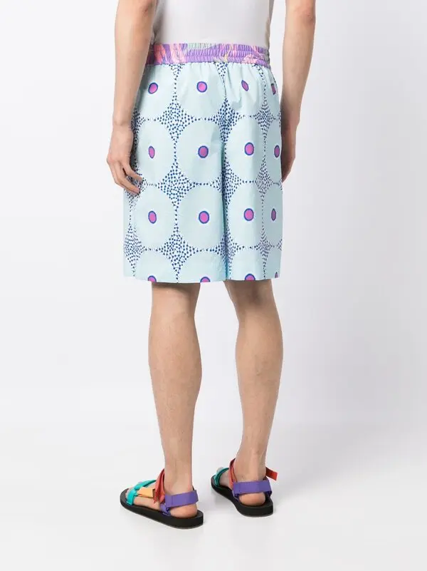 FUMITO GANRYU Graphic-print Drawstring Shorts