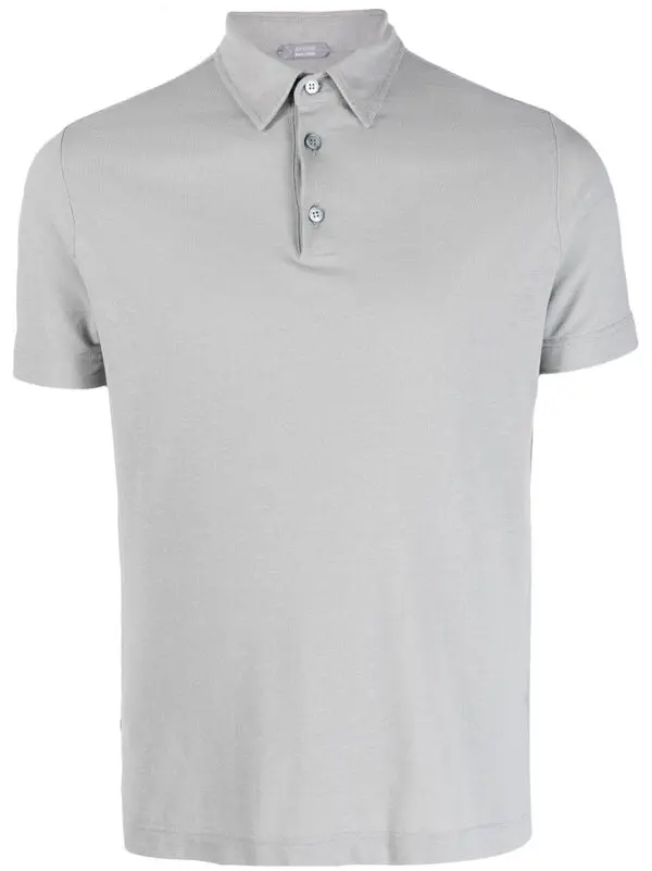 ZANONE Ice Cotton Polo Shirt - Grey
