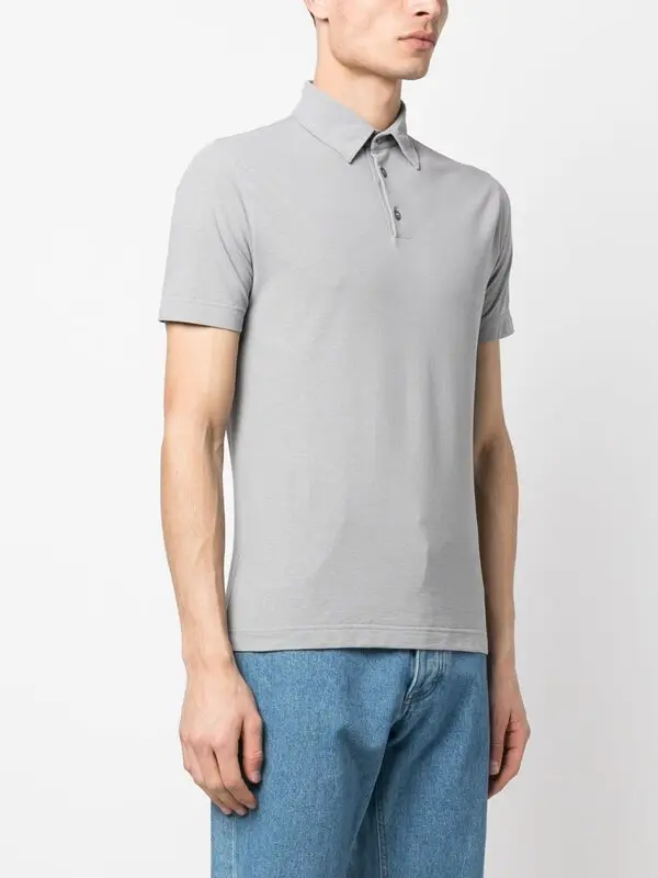 ZANONE Ice Cotton Polo Shirt - Grey