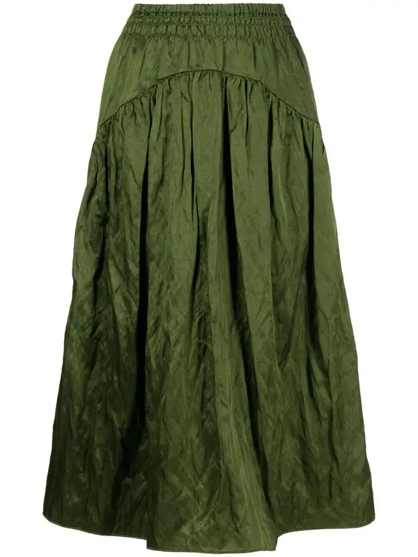 Vince Crushed A-line Skirt