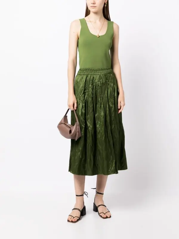 Vince Crushed A-line Skirt