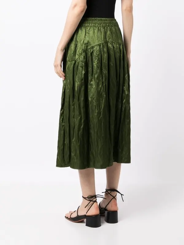 Vince Crushed A-line Skirt