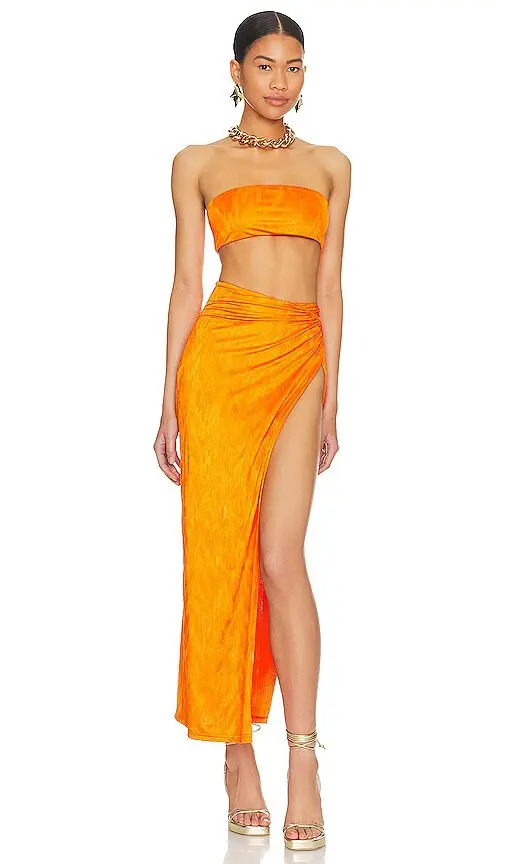 Superdown Karolyna Maxi Skirt Set - Orange