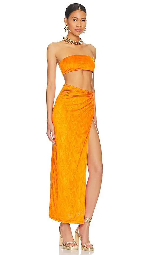 Superdown Karolyna Maxi Skirt Set - Orange