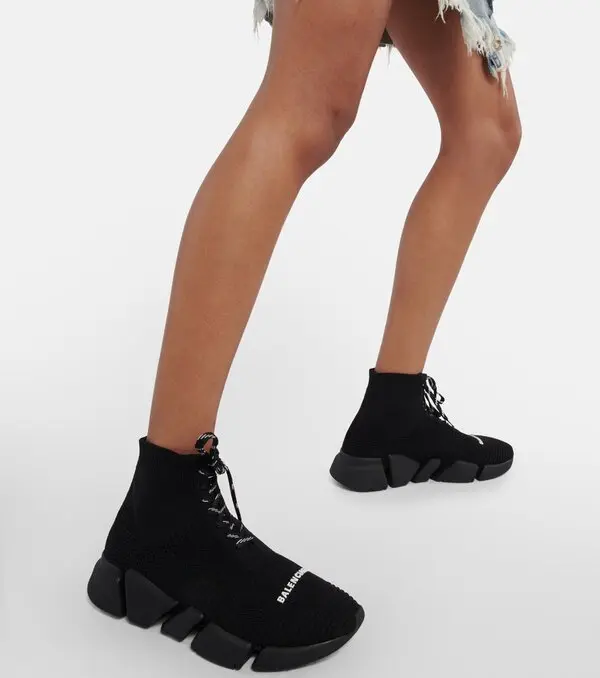 Balenciaga Speed 2.0 High-top Sneakers - Black