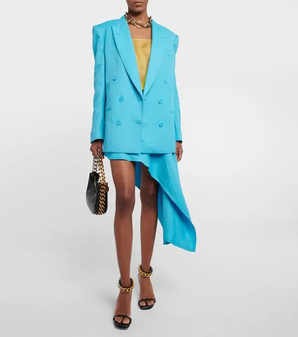 Stella McCartney Asymmetric Twill Miniskirt