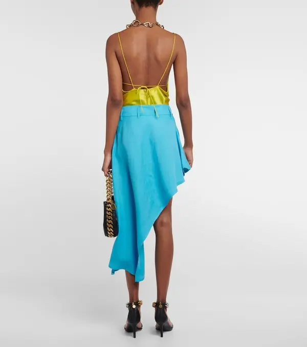Stella McCartney Asymmetric Twill Miniskirt