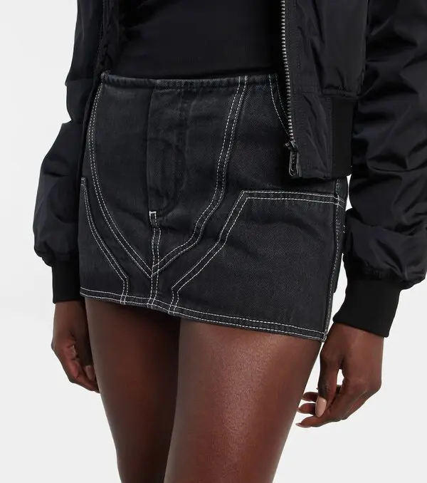 Off-White Low-rise Denim Miniskirt