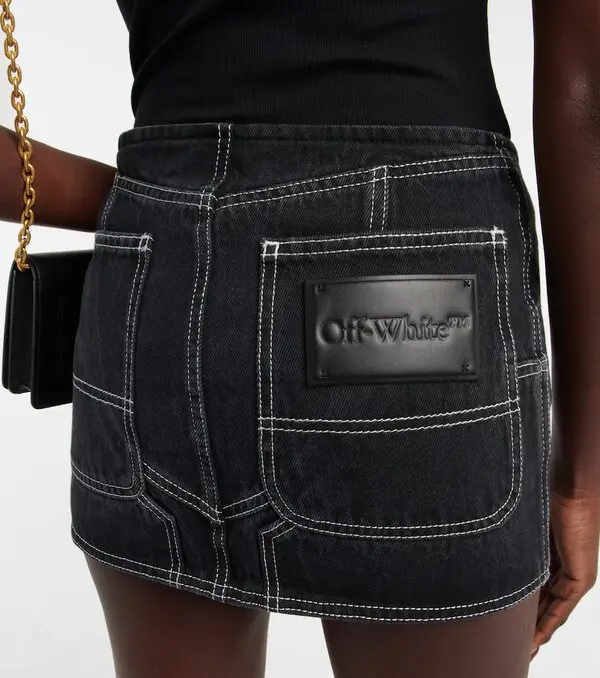Off-White Low-rise Denim Miniskirt