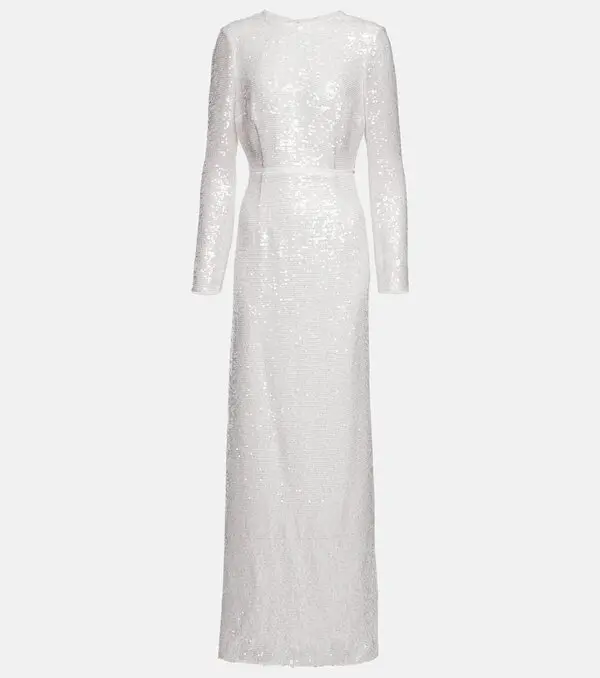 Erdem Yoanna Sequined Gown - White