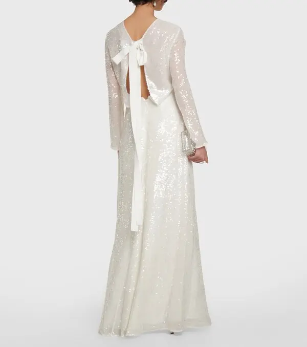 Erdem Yoanna Sequined Gown - White