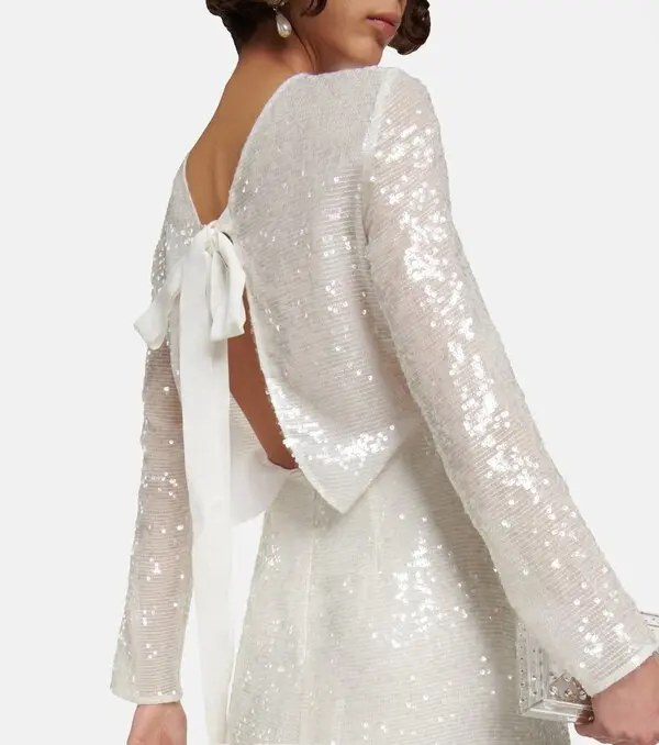 Erdem Yoanna Sequined Gown - White